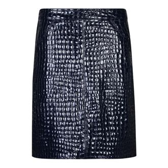 Tom Ford Femme, Jupes, Bleu, Taille: 36 FR Croc Print Skirt