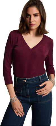 Morgan Damen 242-tiwi Langarm-T-Shirts, Plum M, M