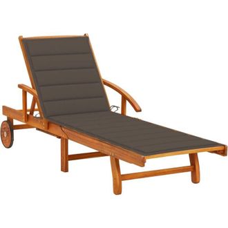 vidaXL vidaXL Sonnenliege mit Auflage Akazie Massivholz