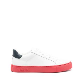 Hide&Jack Homme, Chaussures, Blanc, Taille: 42 EU Baskets en cuir &agrave; bout rond