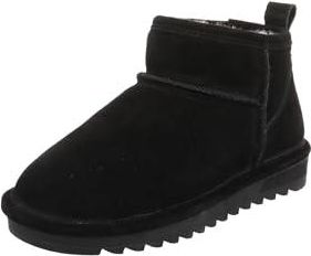 Natural Sense Natural Sense Bottines en cuir pour femme Elbe 1135625 Doublure chaude Noir, 0148 Black Light Grey, 42 EU