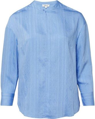 s.Oliver Langarmbluse Bluse Strukturierte Viskosemix-Bluse im Relaxed Fit