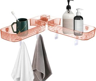 Generico Eckregal f&uuml;r Dusche, stabiler und multifunktionaler Abfluss, Aufbewahrungsregal f&uuml;r Badezimmer - f&uuml;r Waschbecken und K&uuml;che, Routine-Organisation, Heim