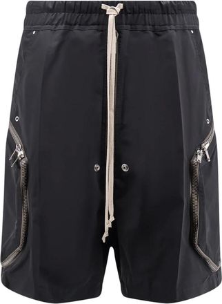 Rick Owens Homme, Shorts, Noir, Taille: M Heizer Nylon Shorts