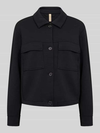 Soyaconcept Regular Fit Cardigan aus Modal-Mix mit klassischem Kragen