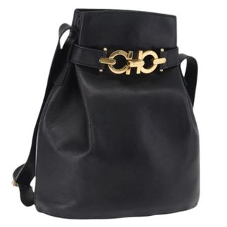 Ferragamo Sac seau doccasion - Femme - Pre-owned - Noir - Taille: ONE Size