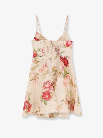 Zimmermann Womens Linen Dress Roselight Beige