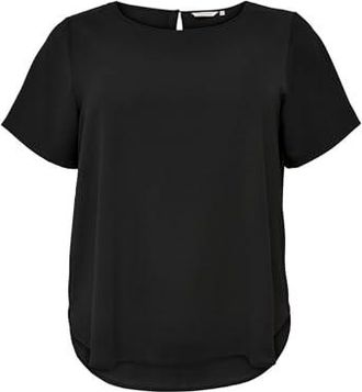 Only Carmakoma Carvica Life SS Top WVN Noos T-Shirt pour Femme, Noir, 44