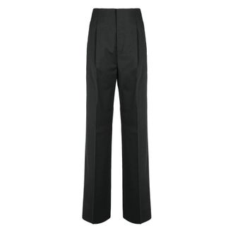 Alberta Ferretti Weite Schwarze Wollhose - - Trousers - Damen - Schwarzk - XS