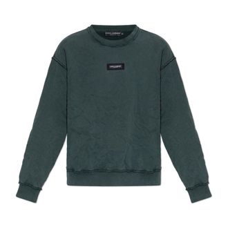 Dolce & Gabbana Logo Sweatshirt - - Sweatshirts & Hoodies - Herren - Gr&uuml;n - M