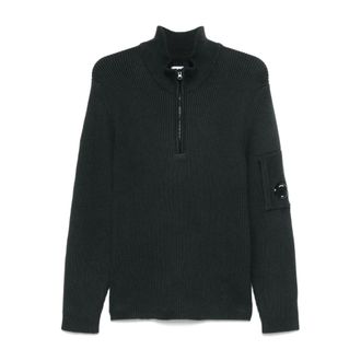 C.P. Company Rippstrickpullover aus Baumwolle Nylon - - Knitwear - Herren - Schwarzk - 2XL