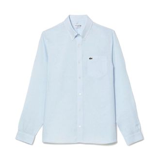 Lacoste Homme, Chemises, Bleu, Taille: 3XL Chemise Minimaliste pour &Eacute;l&eacute;gance au Quotidien