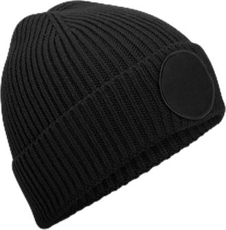 Beechfield Circular Fashion Patch Beanie - Black - One Size