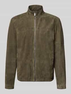 Strellson Regular Fit Lederjacke aus echtem Ziegenvelours Modell JIMMY-S