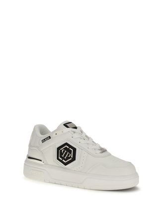 Philipp Plein Mens Sneakers Sk8r White Leather Calf Trainers