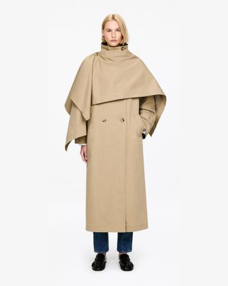 Arket Trenchcoat Mit Tuch -Beige