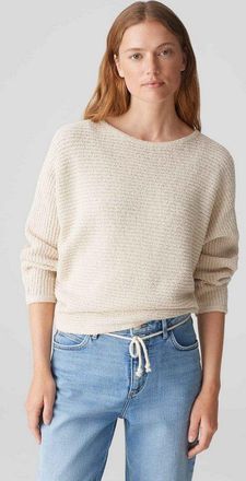 OPUS Strickpullover Pullover PURIANN Batwing Fit Regular aus Baumwolle