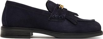Tommy Hilfiger Slipper Tommy Hilfiger Th Chain Fringe Suede Loafer FW0FW09918 Dunkelblau