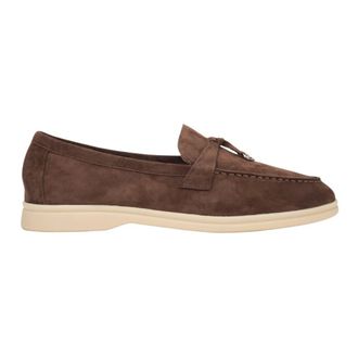 Estro & Luminara Femme, Chaussures, Brun, Taille: 36 EU Mocassins &agrave; glands marron pour femmes en velours