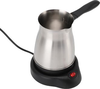 Dioche Wasserkocher Zum &Uuml;bergie&szlig;en von Kaffee, Elektrische Heizung, Edelstahl, Handgebr&uuml;hte Miniatur-Kaffeekanne f&uuml;r Zuhause, Reisen, Camping, 600 Ml (EU-Ste