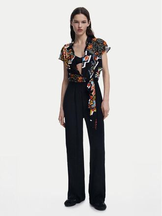 Desigual Jumpsuit Paisley 25SWPW20 Schwarz Regular Fit
