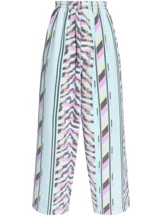 Balenciaga Hose mit grafischem Print - Blau