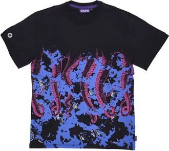Octopus Schwarzes Glitch Tee Kurzarm T-shirt - - Tops - Herren - Mehrfarbig - XL