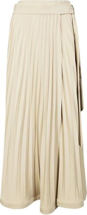 P.A.R.O.S.H. P.a.r.o.s.h., Femme, Jupes, Beige, Taille: 40 FR Gonna Lunga Plissettata in Cady