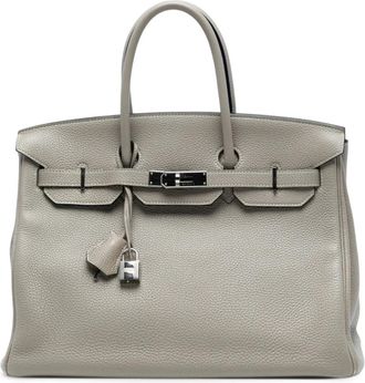 Hermès 2010 Togo Birkin Retourne Handtasche 35cm - Grau