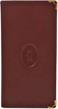 Cartier Portefeuille long Must doccasion (bi-pli) - Femme - Pre-owned - Rouge - Taille: ONE Size