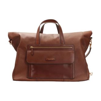 The Bridge Braune Leder-Duffle-Tasche Modell Alberto - - Bags - Damen - Braun - ONE SIZE