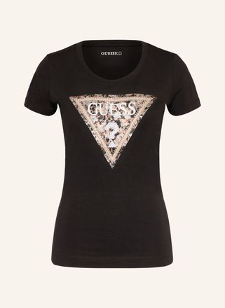 Guess T-Shirt Mit Nieten schwarz