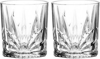 Leonardo Il Mondo Negoni Gläser 2er Set - Großer Tumbler mit Facetten-Optik, hochwertig verarbeitet - Inhalt 330 ml - Spülmaschinengeeignet - 2 Aperitifgläser 