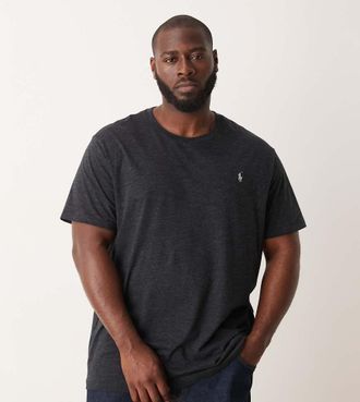 Polo Ralph Lauren Big & Tall - T-shirt à logo emblématique - Noir chiné