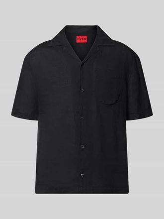 HUGO BOSS Regular Fit Freizeithemd aus reinem Leinen Modell EXOLINO