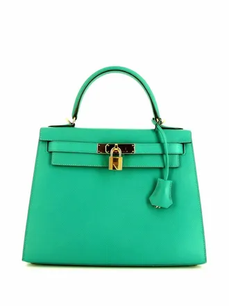 Herm&egrave;s sac &agrave; main Kelly 32 cm pre-owned (2019) - Vert