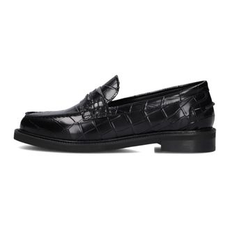 Stefano Lauran Schwarze Lederloafer f&uuml;r Frauen - - Shoes - Damen - Schwarzk - 41 EU