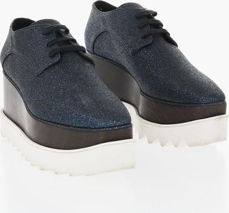 Stella McCartney Glitzernde Derby-Schuhe ELYSE mit 11 cm Plateau-Sohle Stella McCartney