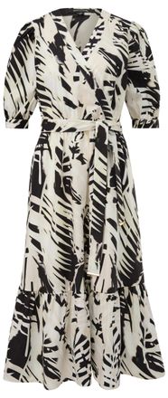 Comma Baumwoll-Kleid mit Puff-&Auml;rmeln