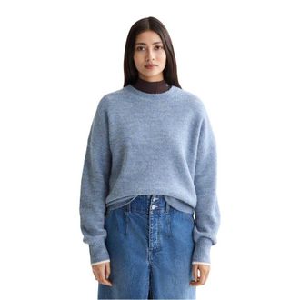 Scotch & Soda Damen Pullover mit Rundhalsausschnitt, Faded Denim Melange U979, M