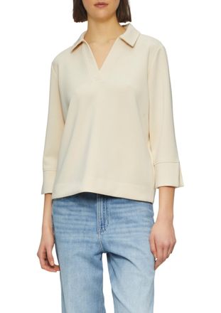 s.Oliver Sweatshirt aus Scuba mit Polokragen