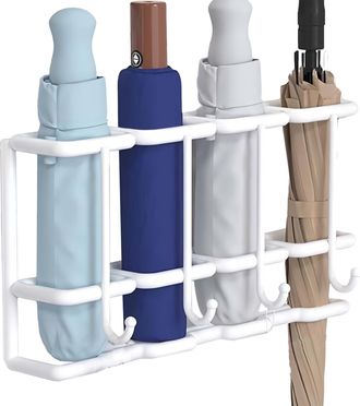 Generic Regenschirm Rackwandhalterung, Regenschirmwandhalterhalter - 4-Slot-Wandmontage Metall-Regenschirm-Lagerhalter,Wanderstockbehälter, Haushaltsvorräte, 