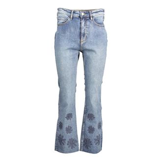 Desigual Femme, Jeans, Bleu, Taille: 42 FR Jean Denim Bleu avec Broderie