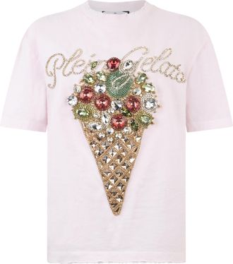 Philipp Plein Washed Man Fit T-Shirt Gelato