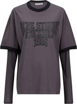 Acne Studios T-shirt graphique &agrave; superpositions en coton