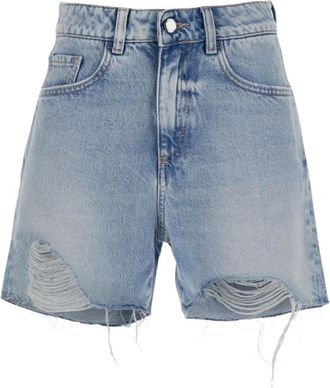 Icon Denim Los Angeles Femme, Shorts, Bleu, Taille: W26 Shorts Bleu en Soie & Nylon