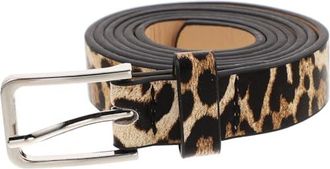 Tendycoco Ceinture en cuir avec motif l&eacute;opard pour femme, ceinture en de cheval artificielle pour pantalon