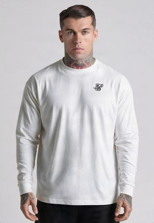Siksilk Mens White Essentials LS Regular Fit T-Shirt XXL