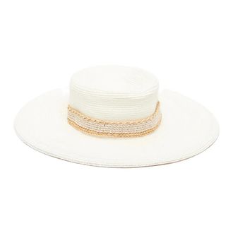 Eleventy Chapeau de soleil tiss&eacute; - Femme - Accessoires - Beige - Taille: M