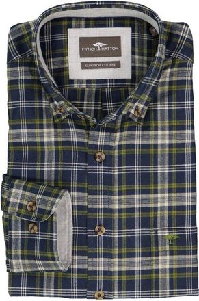Fynch-Hatton Fynch-Hatton Herren Hemden blau Flanell